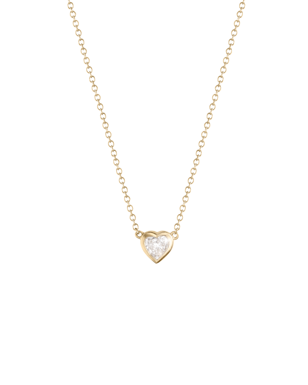 Bezel Heart Diamond Necklace | Lab Grown Diamond | Class A Jewellers